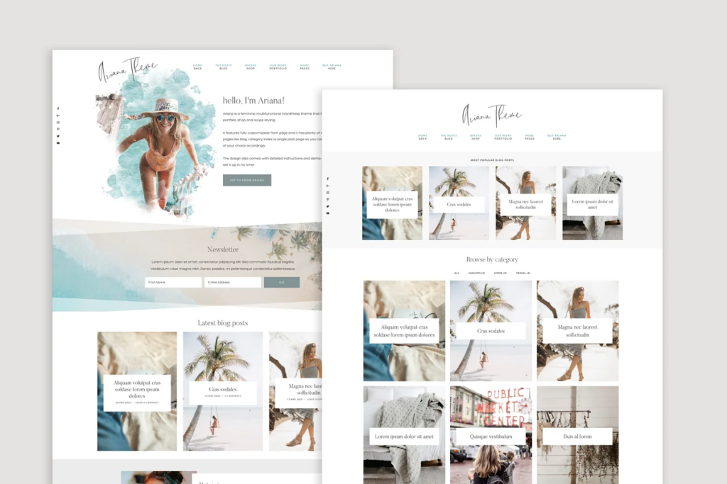 Ariana – Feminine WordPress Theme - webdevsupply