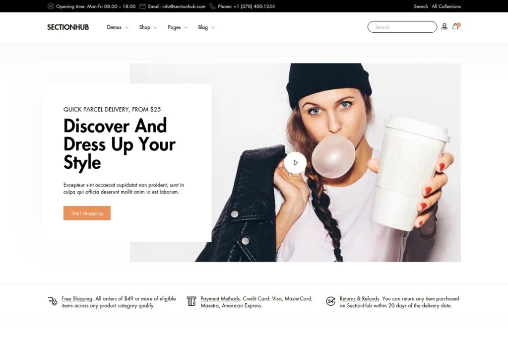 SectionHub – Clean Shopify Theme - webdevsupply