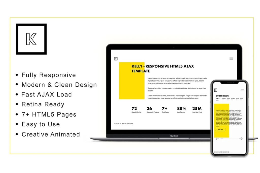 Kelly – Responsive HTML5 Theme 2019 - webdevsupply