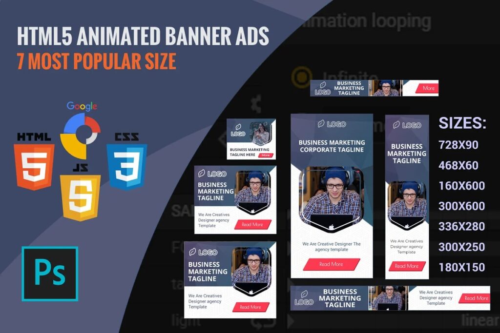 HTML5 Animated Banner Template V1 - webdevsupply