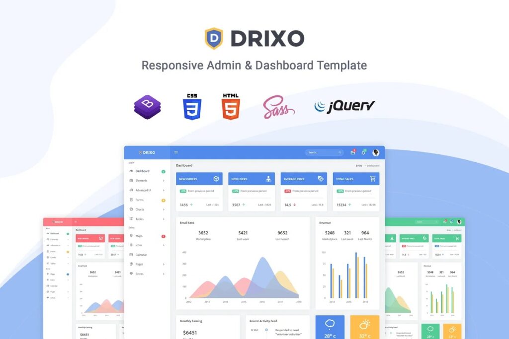 Drixo – Admin & Dashboard Template - webdevsupply