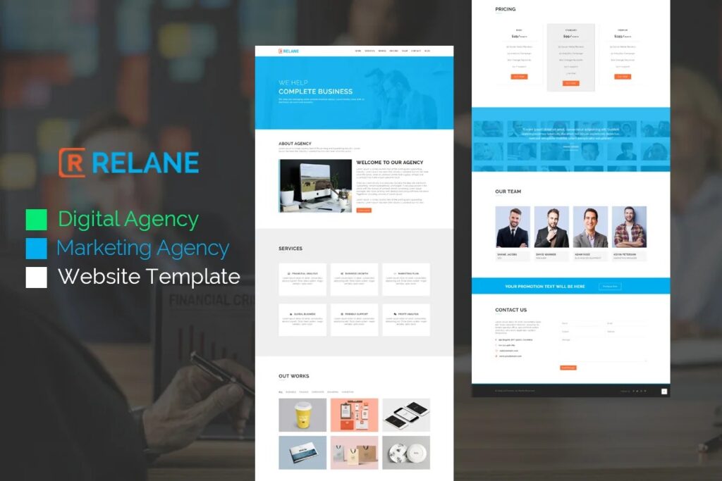 Marketing Agency Website Template - webdevsupply